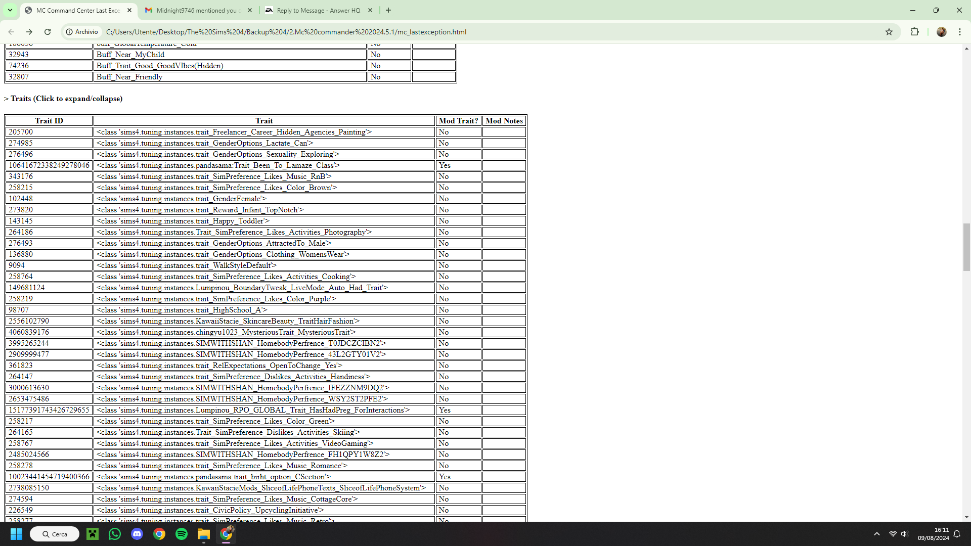 Re: BUG: Better Exceptions UI Exception Report can't find broken mod | EA Forums - 9353467